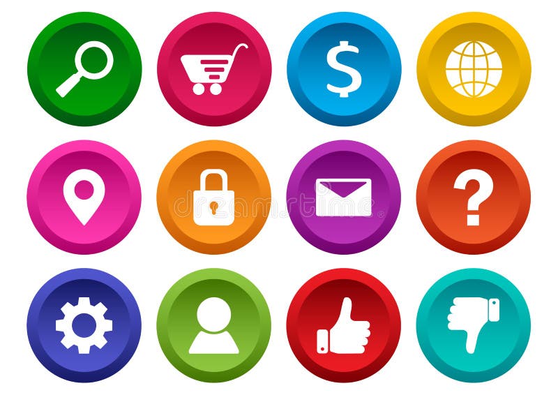 Set of Application Icon, Menu Icons. Vector Illustration Stock ...