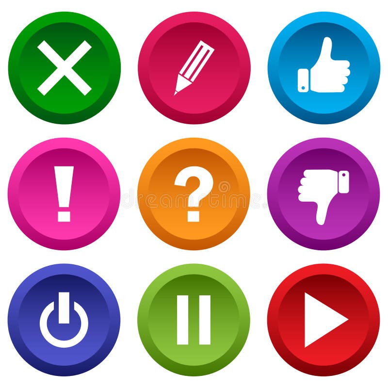 Set of Application Icon, Menu Icons. Vector Illustration Stock ...