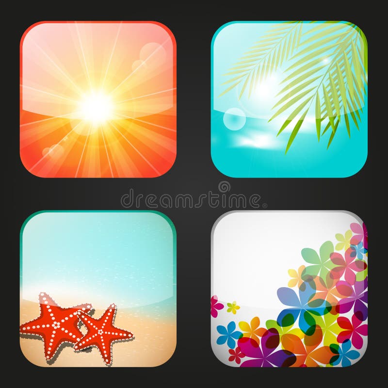 Set of apps icons stock vector. Illustration of business - 31028013