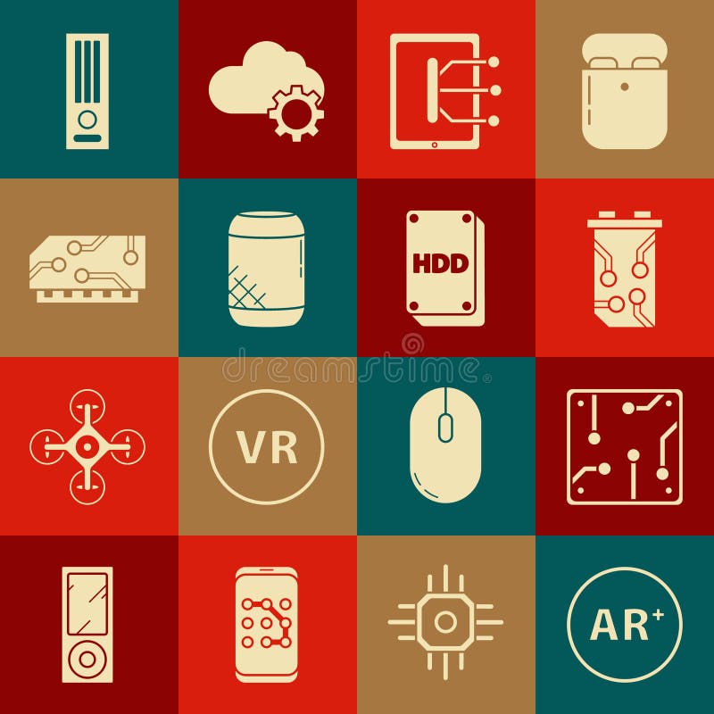 Set Ar, Augmented Reality, Processor, Video Graphic Card, Tablet, Voice ...