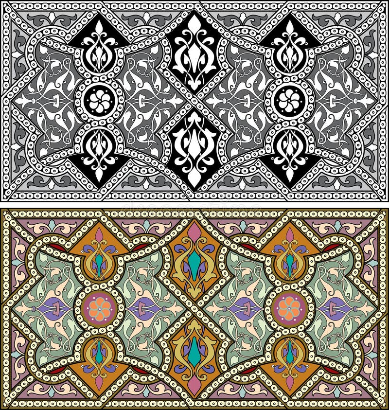 Set of Arabesque patterns stock vector. Illustration of details - 39160704