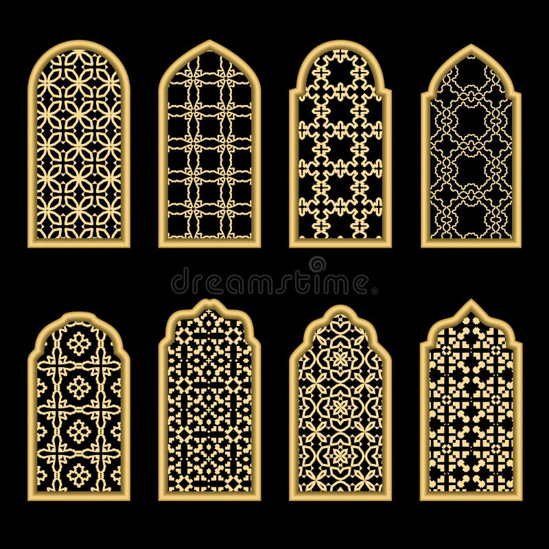 Arabic window shape stock vector. Illustration of vector - 110120036