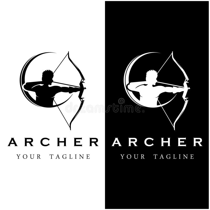 Archer Logo with Slogan Template Stock Illustration - Illustration of ...