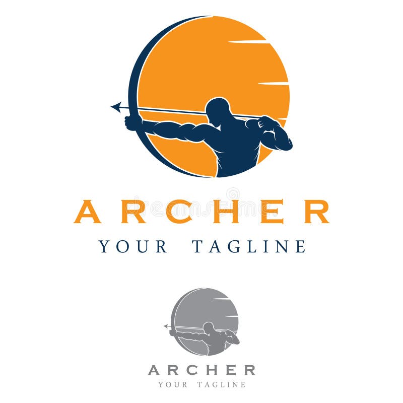 Archer Logo with Slogan Template Stock Illustration - Illustration of ...