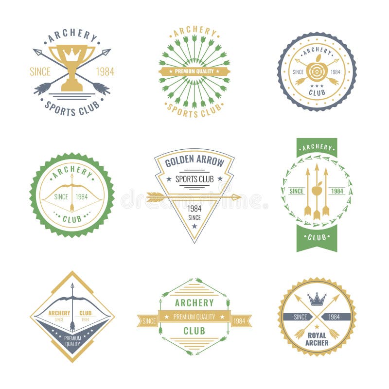 Archery club logo stock illustration. Illustration of graphic - 73695075