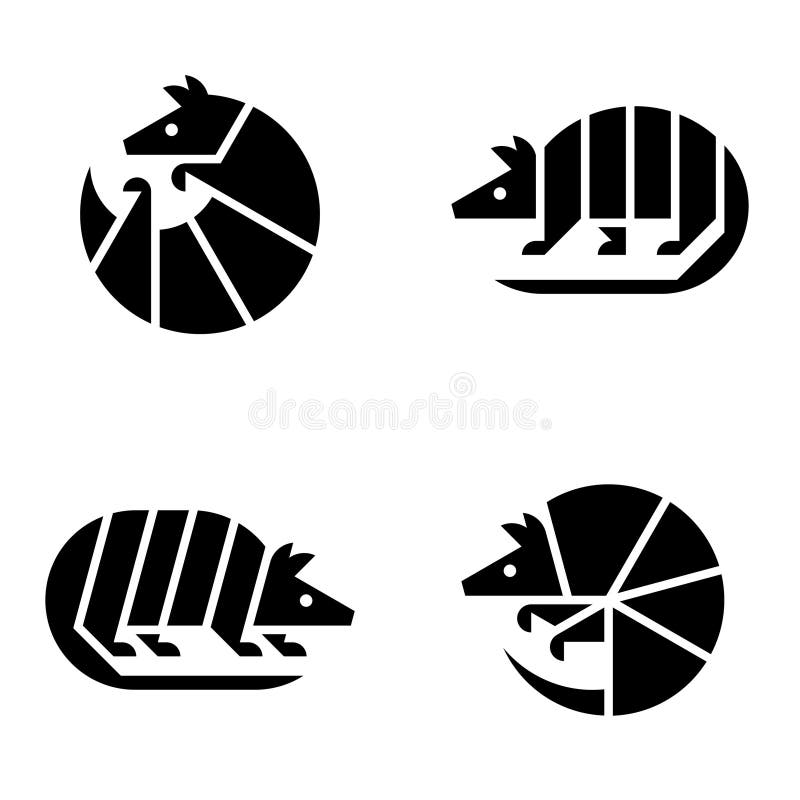 Set of Armadillo Logo stock vector. Illustration of creature - 274417764