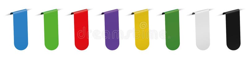 Set of Arrow Bookmark Banner for Any Text on Transparent Background ...