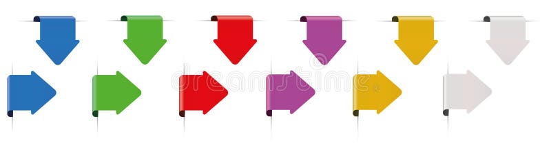 Set of Arrow Bookmark Banner for Any Text on White Background Stock ...