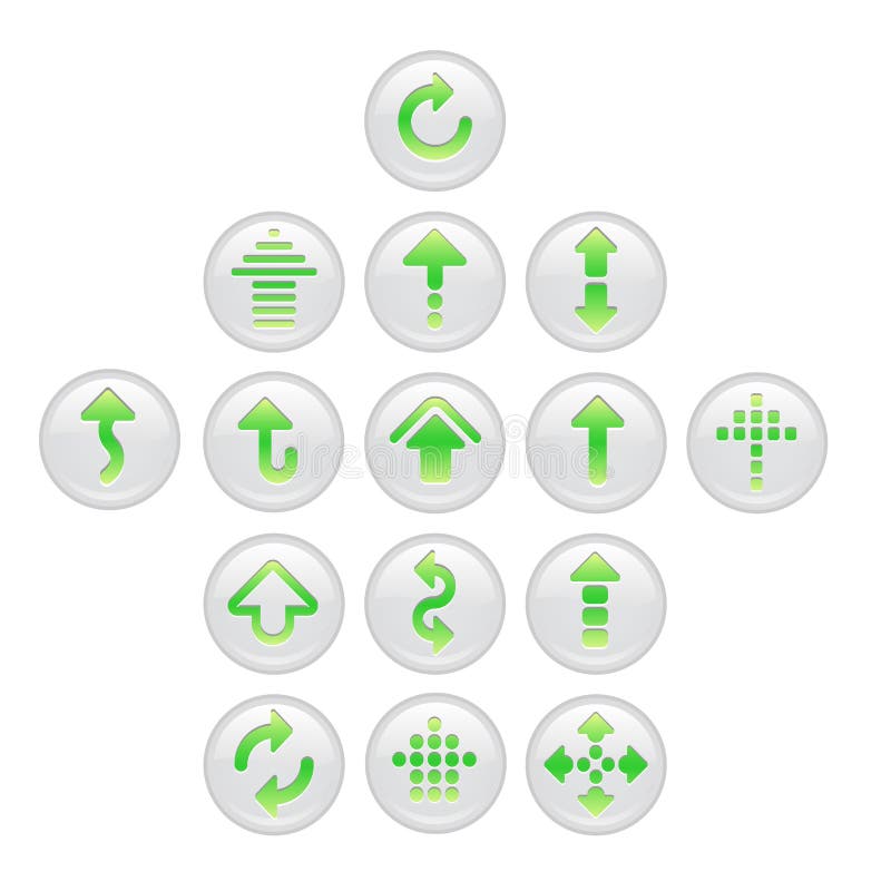 Set of arrow buttons stock vector. Illustration of logotype - 58124582