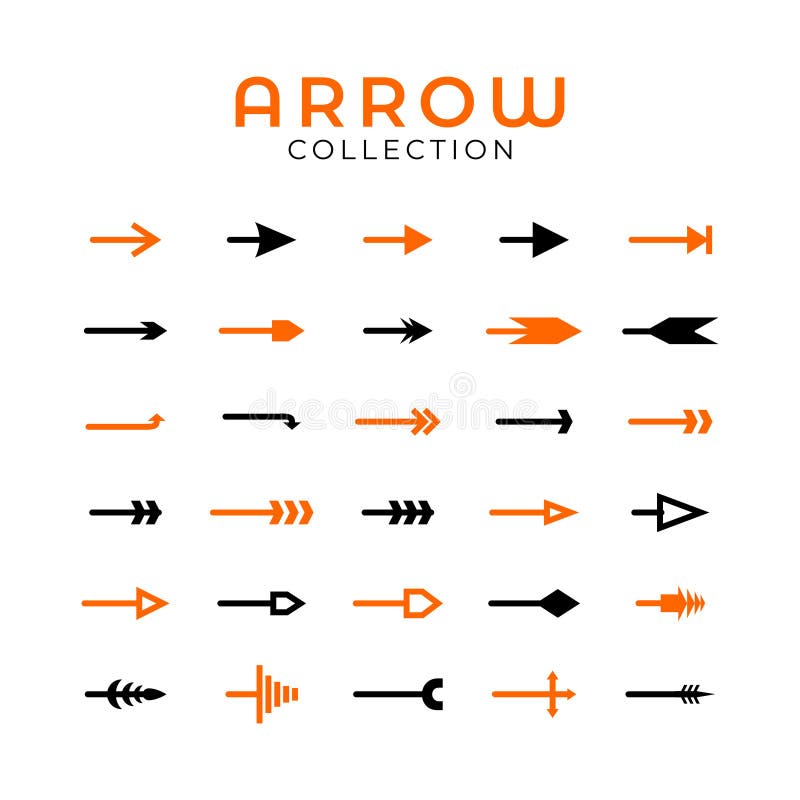 Set of 30 Arrow collection stock vector. Illustration of community ...