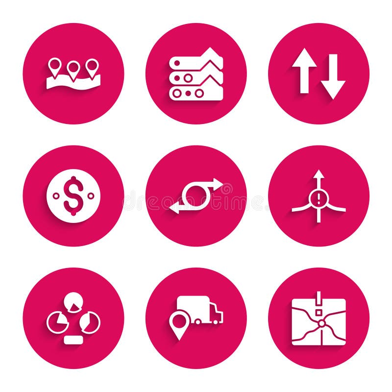 Set Arrow, Delivery Tracking, Intersection Point, Pie Chart Infographic ...