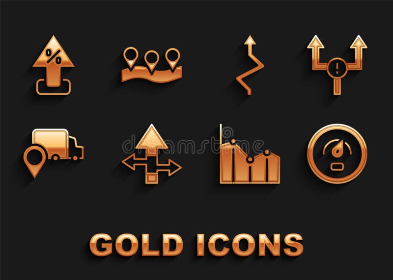 Set Arrow, Digital Speed Meter, Pie Chart Infographic, Delivery ...