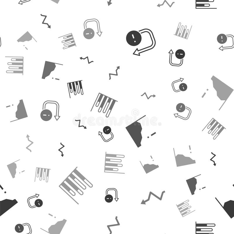 Set Arrow, , Financial Growth Decrease and Pie Chart Infographic on Seamless Pattern. Vector ...