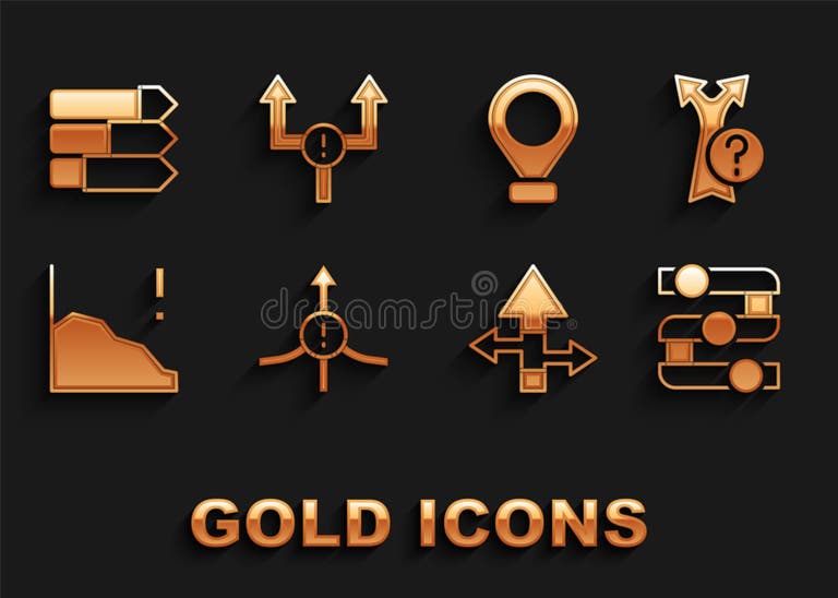 Set Arrow, Graph, Chart, Diagram, Financial Growth Decrease, Location, Pie Infographic and Icon ...