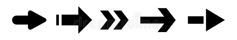 Set Arrow Icon. Collection Different Arrows Sign of the Right Direction ...