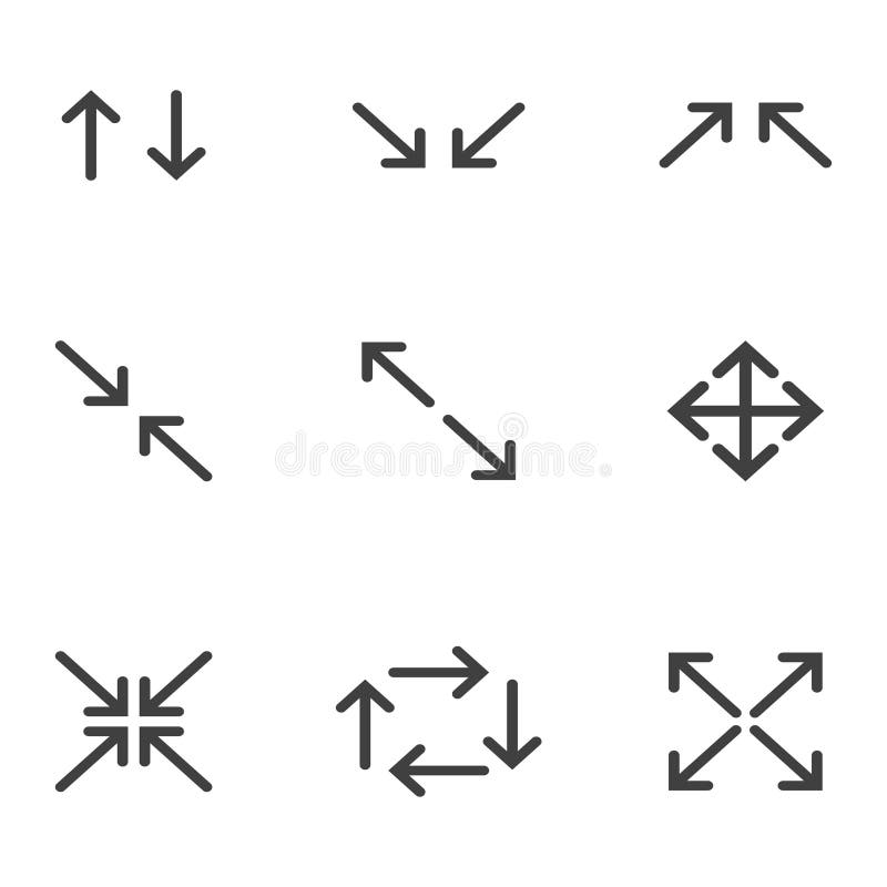 Set of Arrow Icons. Simple Arrow Style in Flat Stock Vector ...