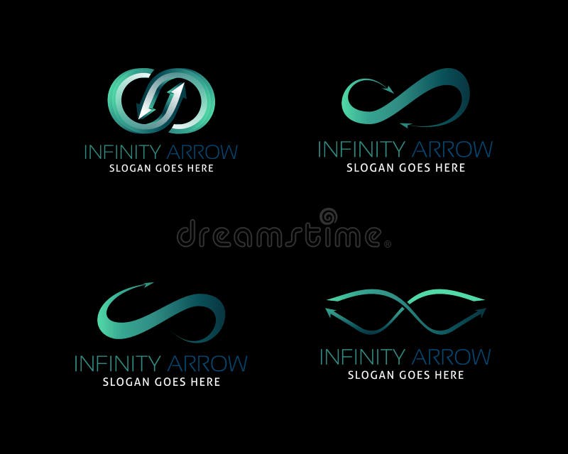 Set of Arrow Infinity Business Vector Logo Design Stock Vector ...