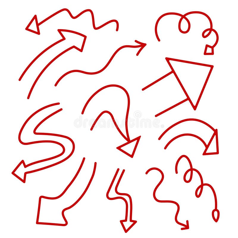 Set of Arrow Pointers. Driving Direction Icon Stock Vector ...