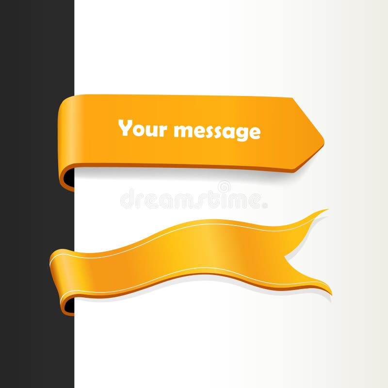 Set of Arrow and Ribbon on Paper. Stock Vector - Illustration of page ...