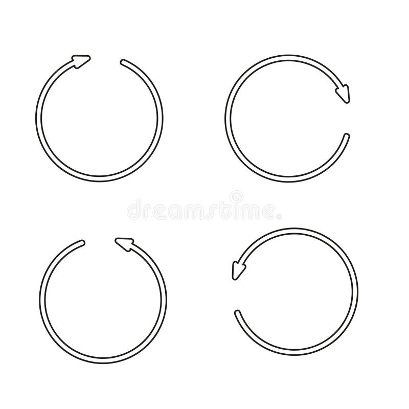 Set of Arrow Rotation Icons, Clockwise, Counterclockwise Direction of ... Set of Arrow Rotation Icons, Clockwise, Counterclockwise Direction of ...