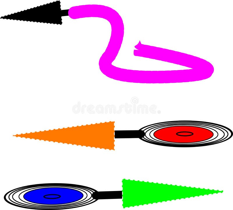 Set of Arrow Stickers, Direction, Collection, Icon, Illustration ...