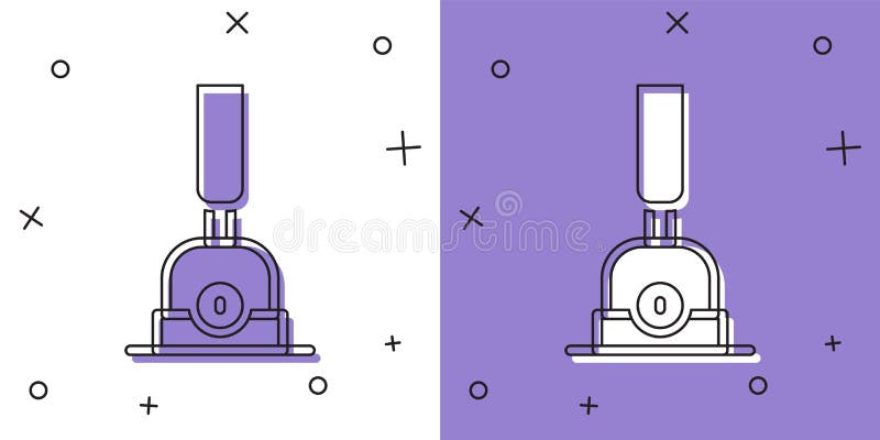 Set Arrow for Switching the Railway Icon Isolated on White and Purple ...