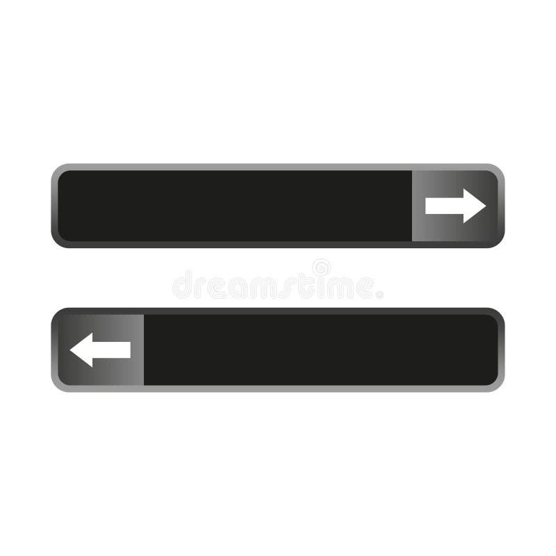 Set Arrow To the Right, Left Button for a Site. Stock Image. Vector ...