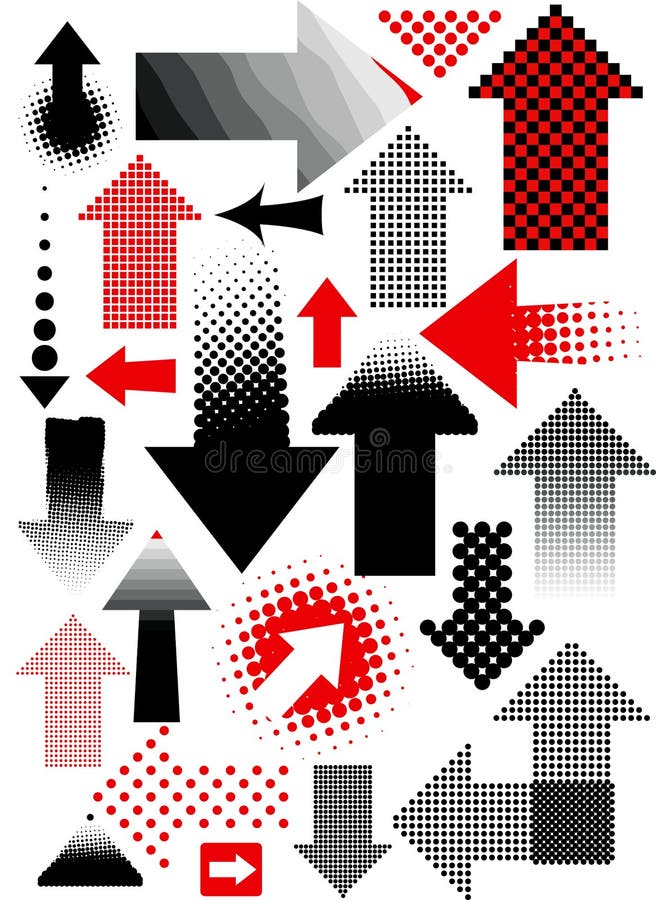 Set of arrows stock vector. Illustration of sign, polka - 21667958