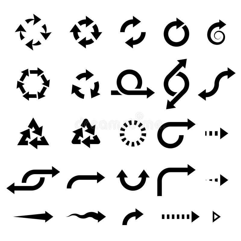 Set of arrows stock vector. Illustration of flat, forward - 46900570