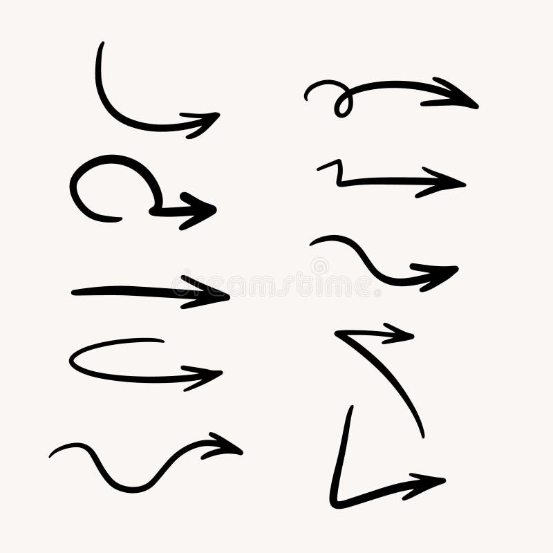 Set of Arrows. Collection of Different Arrows Stock Illustration ...