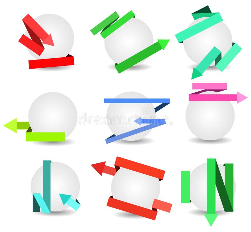 Set of arrows stock vector. Illustration of website, banner - 92712105