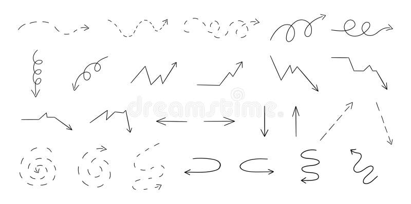 Set of Arrows in Different Directions. Vector Stock Vector ...