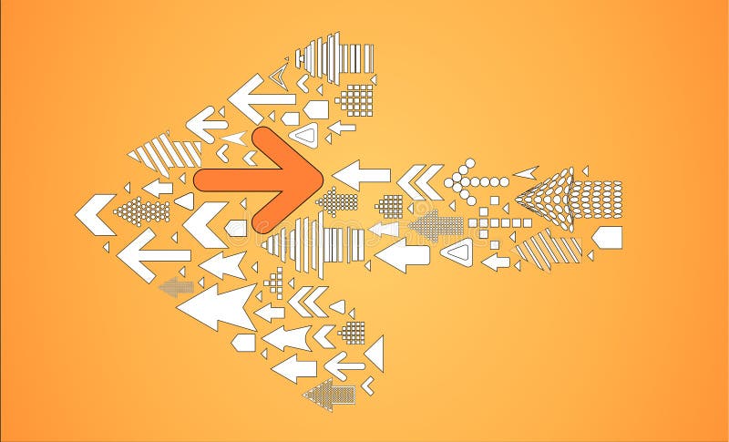 Set of Arrows Indicating the Path. Concept Stock Illustration ...