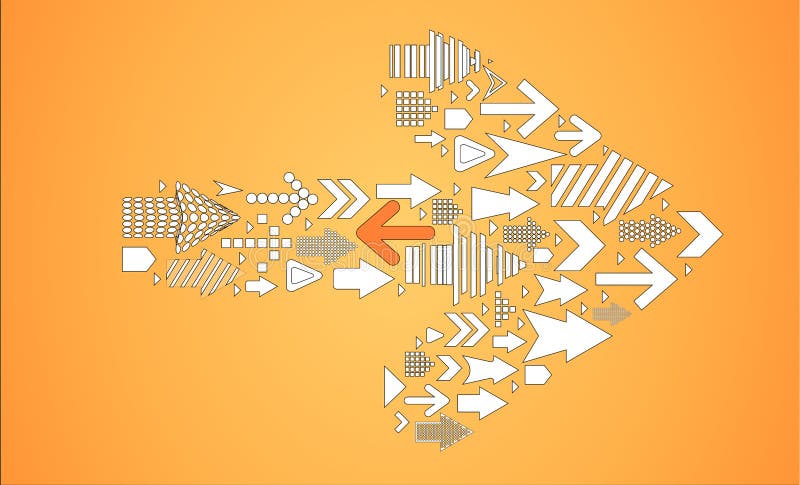 Set of Arrows Indicating the Path. Concept Stock Vector - Illustration ...