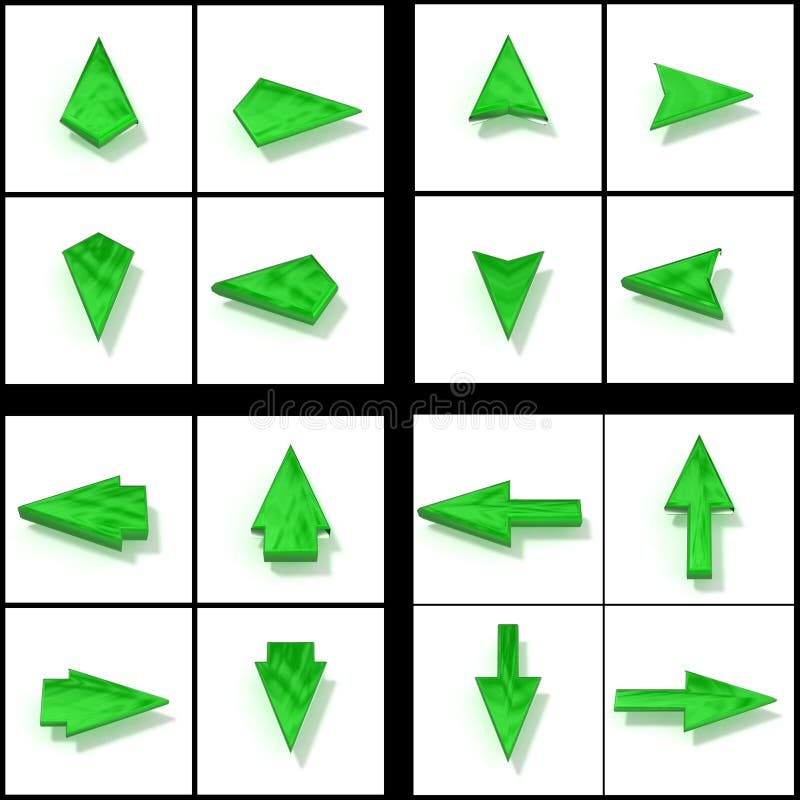 Arrows All Directions Stock Illustrations – 225 Arrows All Directions ...