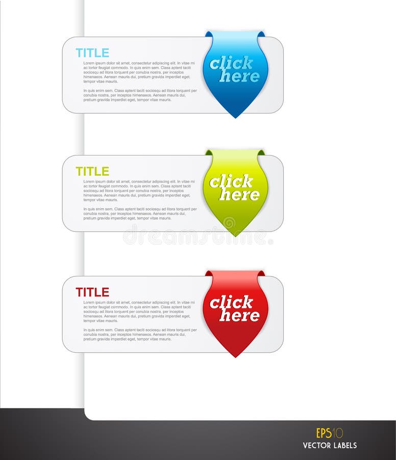 Set of Arrows with Labels for Your Own Text. Stock Vector ...