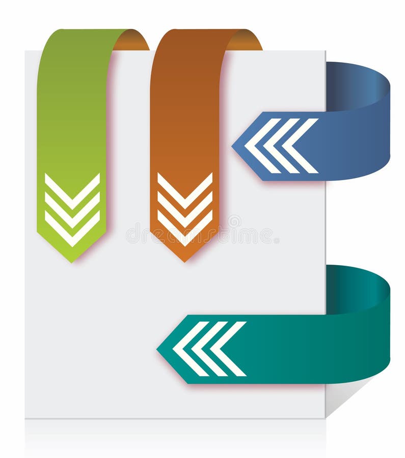 A Set of Colorful Cool Arrow Pointers for Direction Stock Vector ...