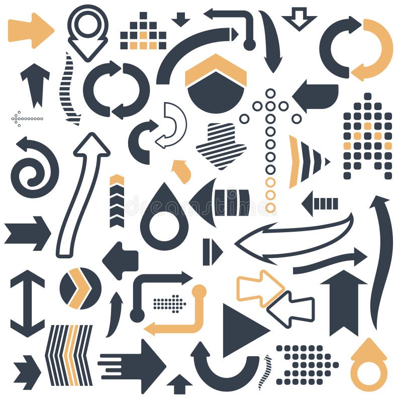 Set of arrows. stock illustration. Illustration of navigation - 68491253