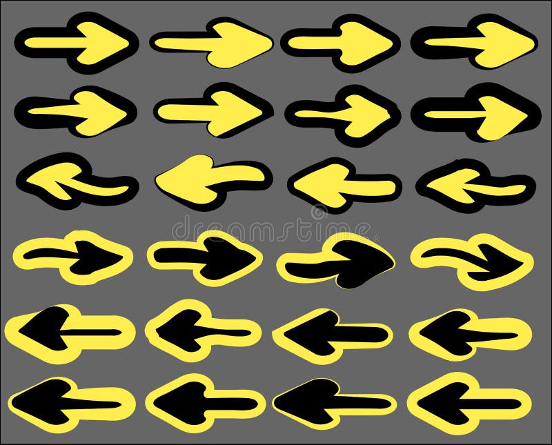 Set of Arrows. Vector. EPS 8. Stock Vector - Illustration of navigation ...