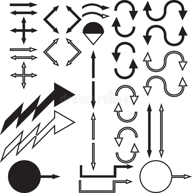 Set of 37 Arrows Vector Format High Quality for Your Presentation Stock ...