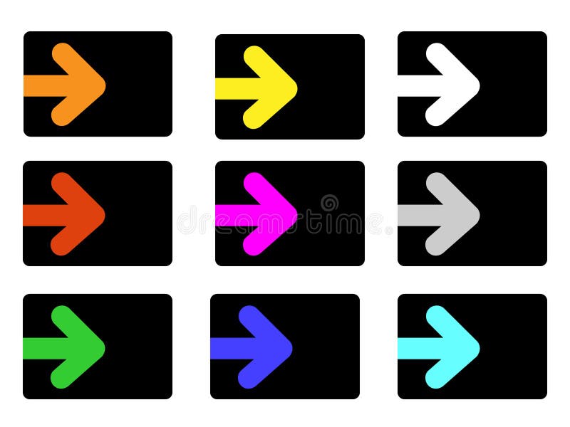 White Arrow in Black Circle. Stock Vector - Illustration of simply ...