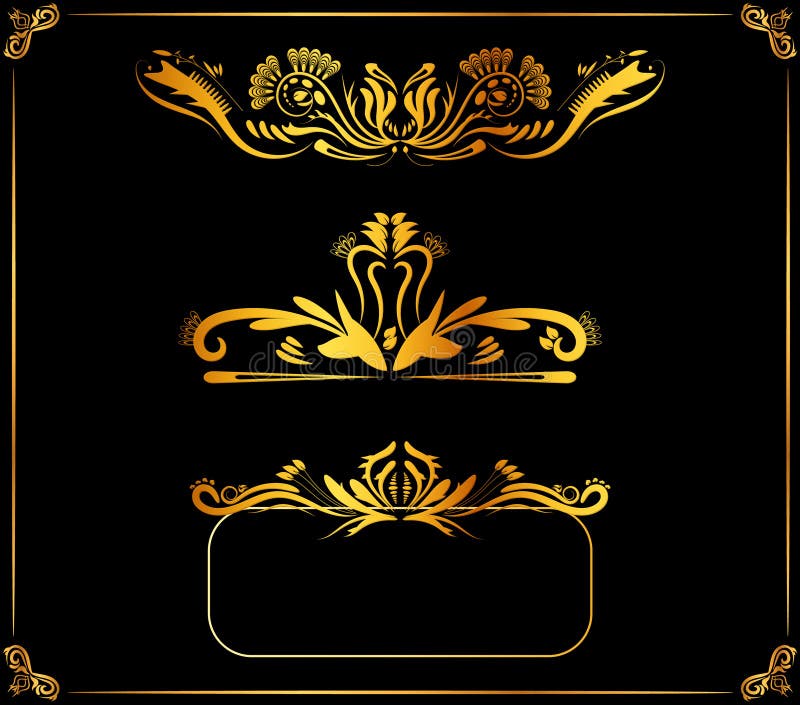 Set of art corner frames stock vector. Illustration of ornament - 304298560