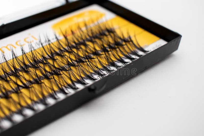 Set of Artificial Eyelashes for Extensions. Stock Photo - Image of ...