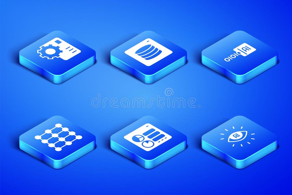 Set Artificial Intelligence Ai Neural Network Computer Api Interface Server Data and Binary Code ...