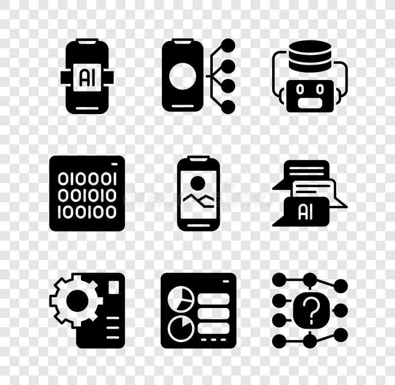 Set Artificial Intelligence AI, Neural Network, Robot, Computer Api ... Set Artificial Intelligence AI, Neural Network, Robot, Computer Api ...