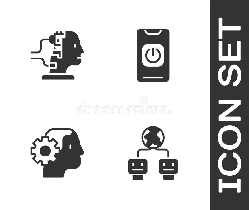 Set Artificial Intelligence, Robot for Maintenance, Humanoid Robot and ...