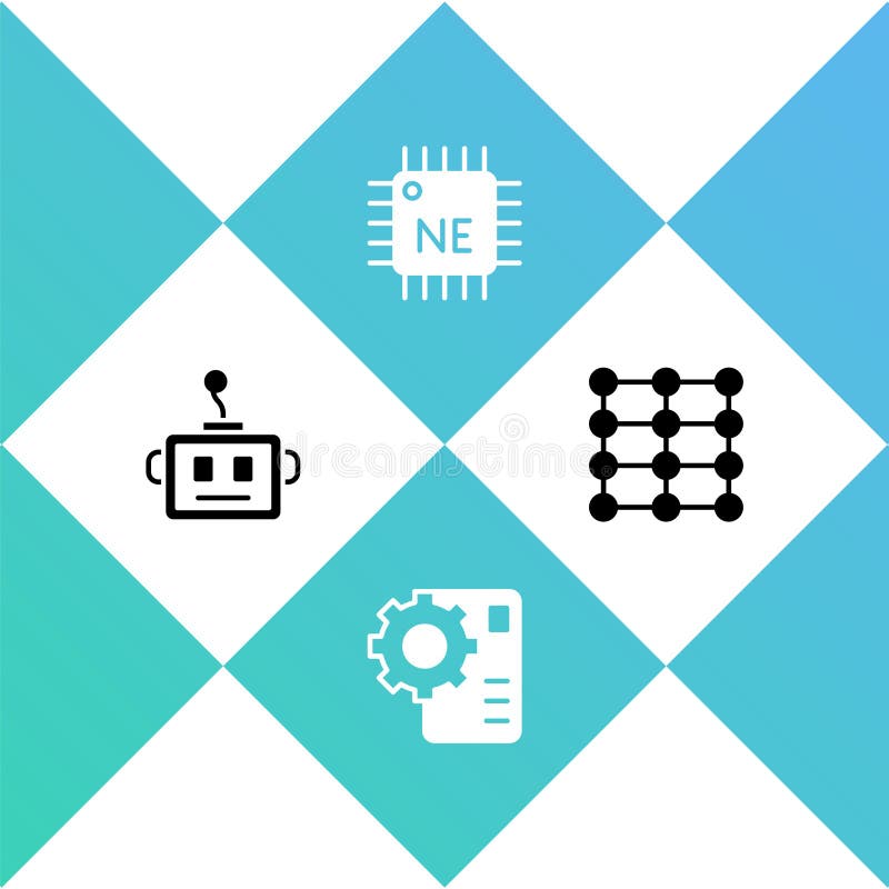 Set Artificial Intelligence Robot, Neural Network, Processor CPU and ... Set Artificial Intelligence Robot, Neural Network, Processor CPU and ...