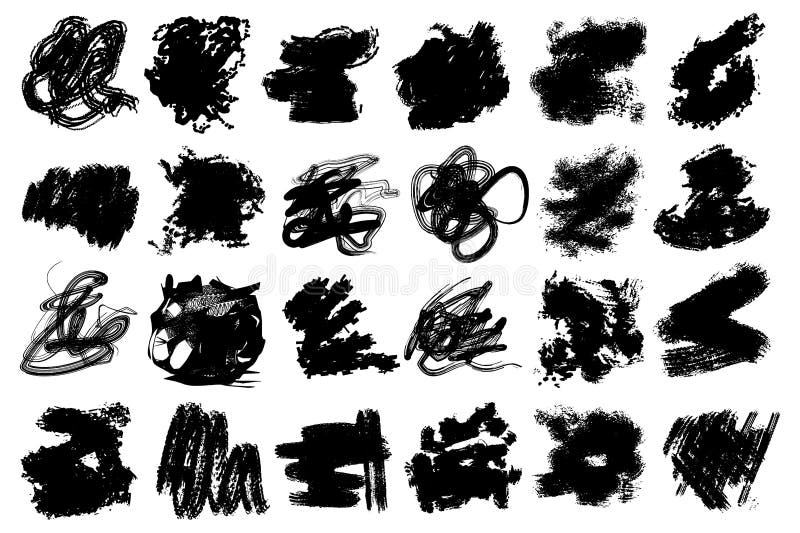 Artistic Hand Drawn Ink Scribbles Stock Vector - Illustration of messy ...