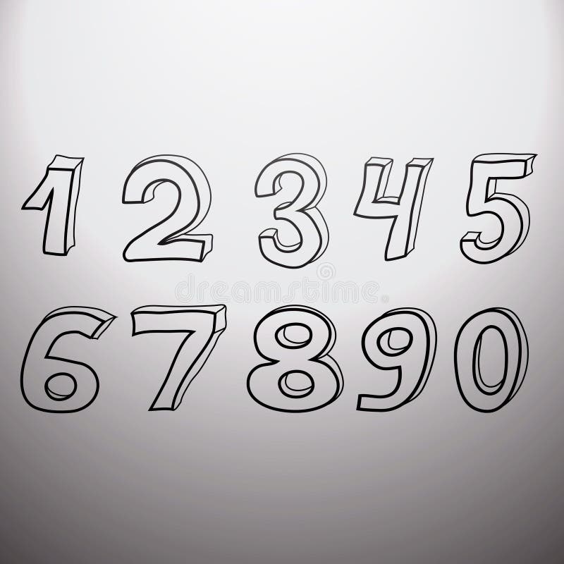 Artistic Numbers Stock Illustrations – 17,055 Artistic Numbers Stock ...