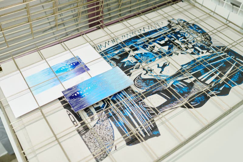 Set of Artwork Samples between Tiers Stock Image - Image of artisan ...